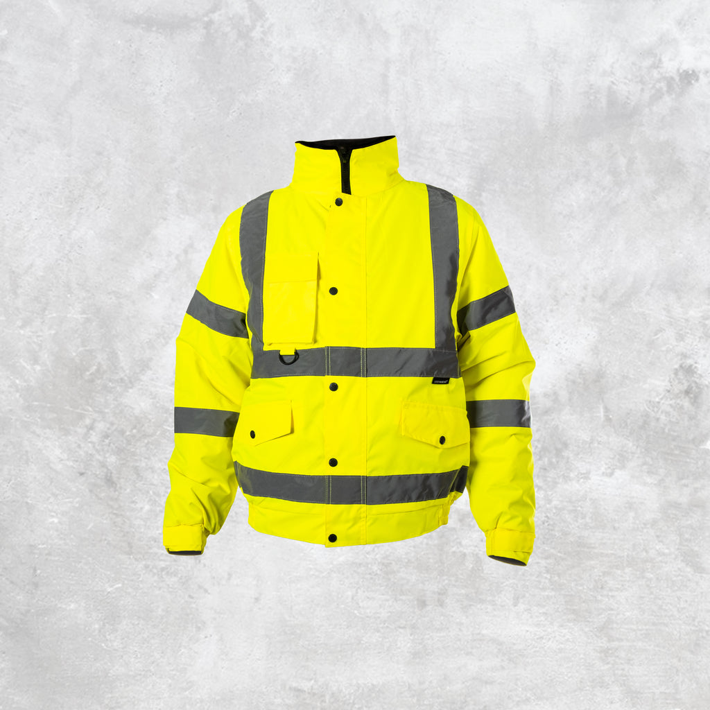 Step Ahead Hi Visibility Yellow Bomber Jacket – StepAhead Workwear